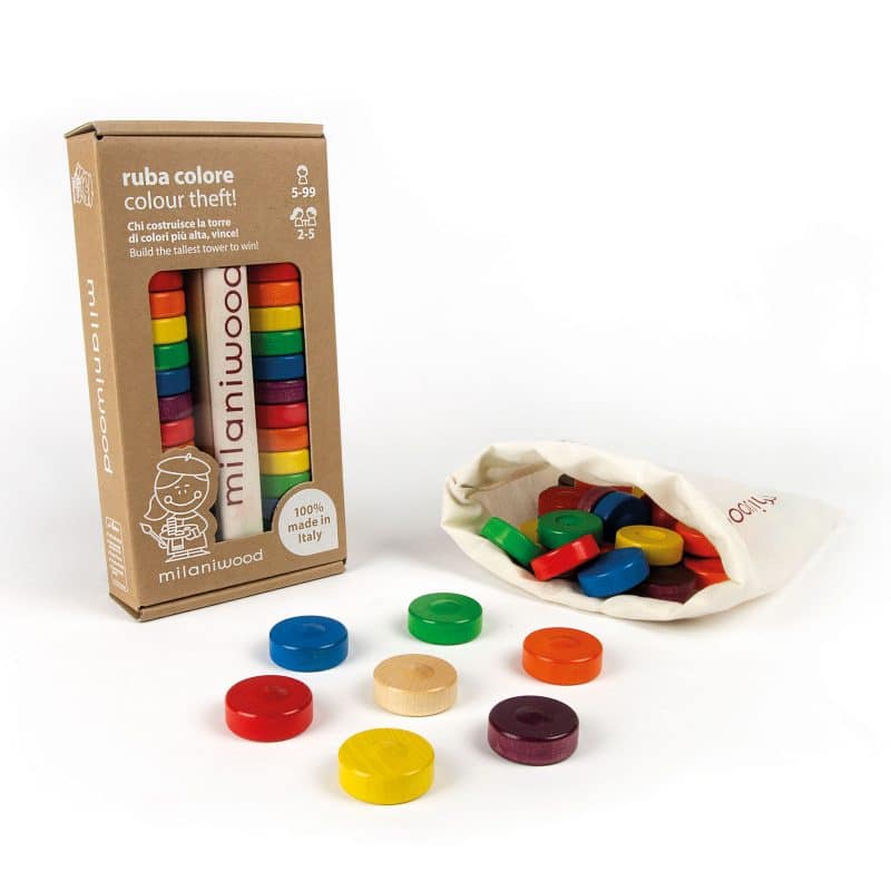 Wooden toy the colour tower - milaniwood