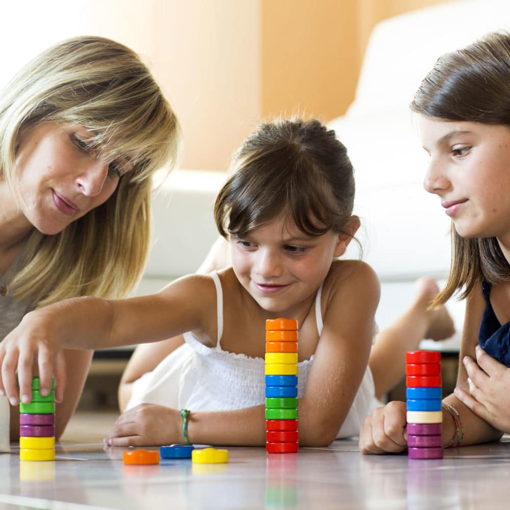 Wooden toy the colour tower - milaniwood