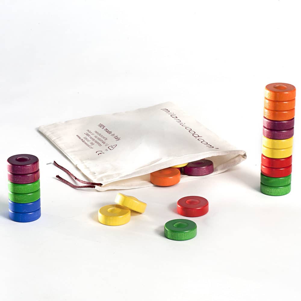 Wooden toy the colour tower - milaniwood