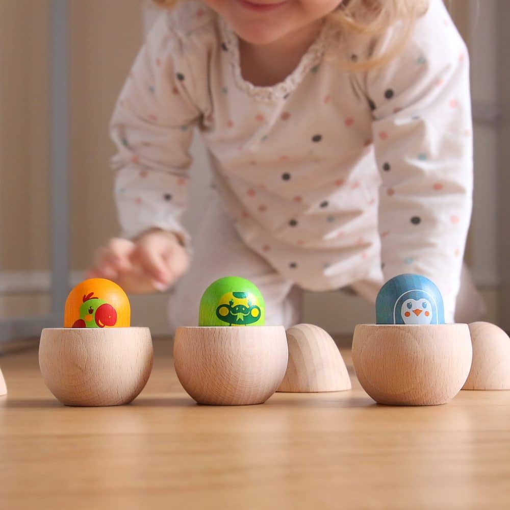 Wooden toy Eggy - Born from an egg - milaniwood